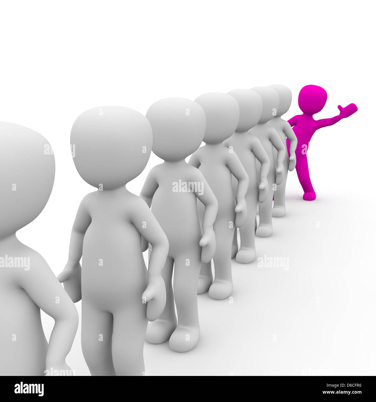 3d people in queue hi-res stock photography and images - Alamy