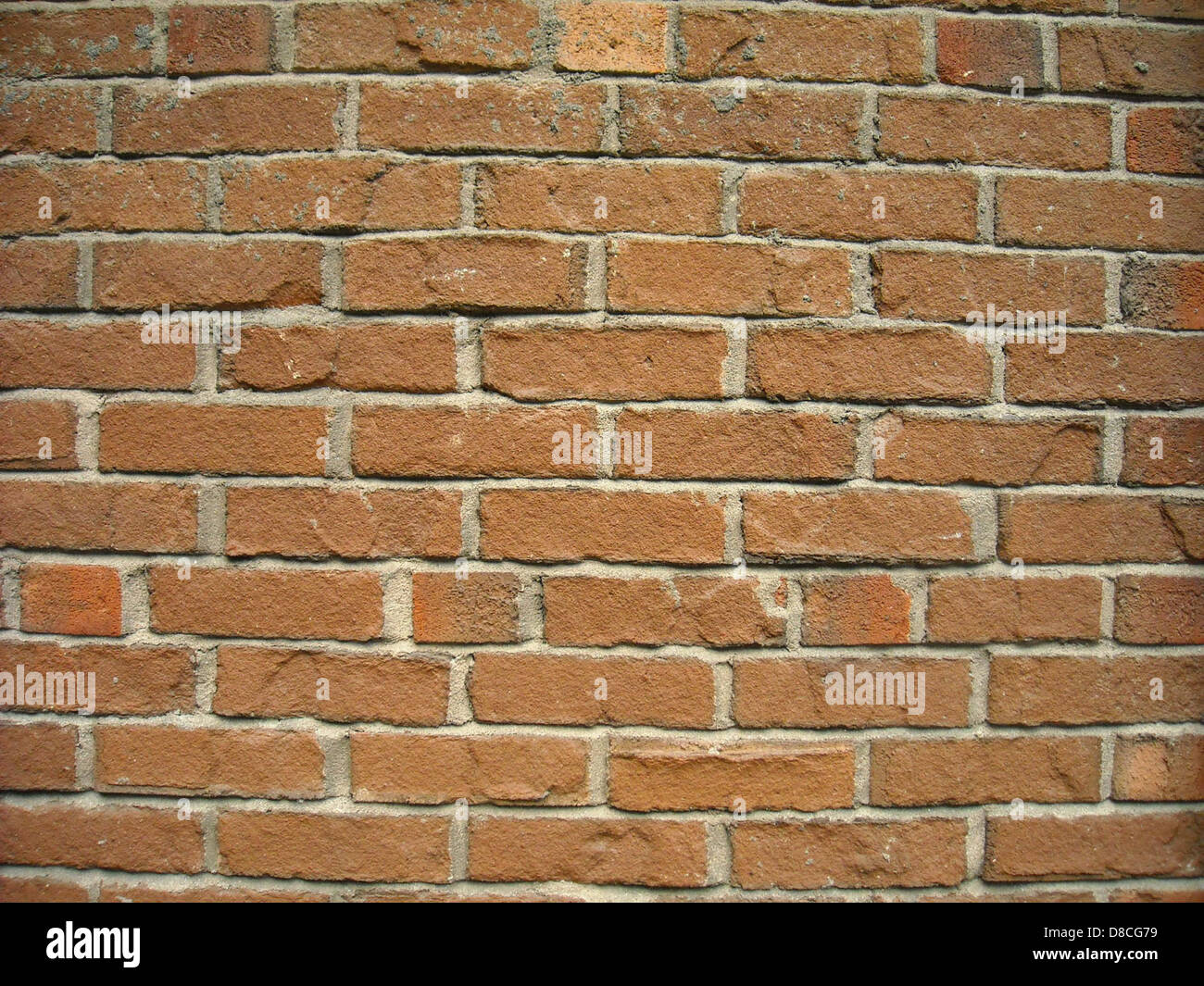 A close-up of a brick wall texture, showing the natural variations in ...