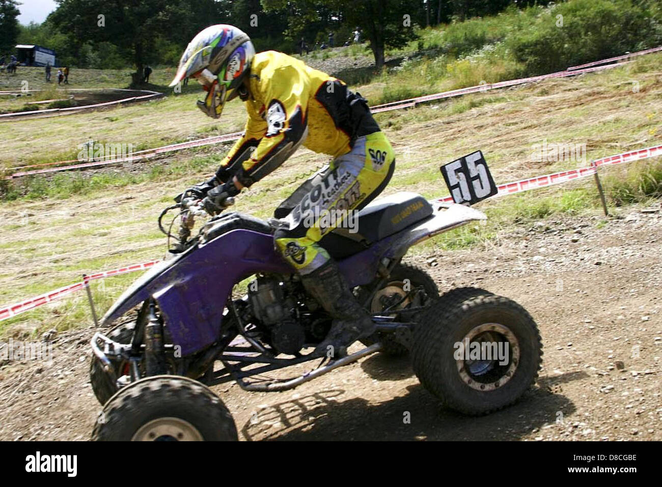 This image shows a buggy race, featuring off-road vehicles racing ...