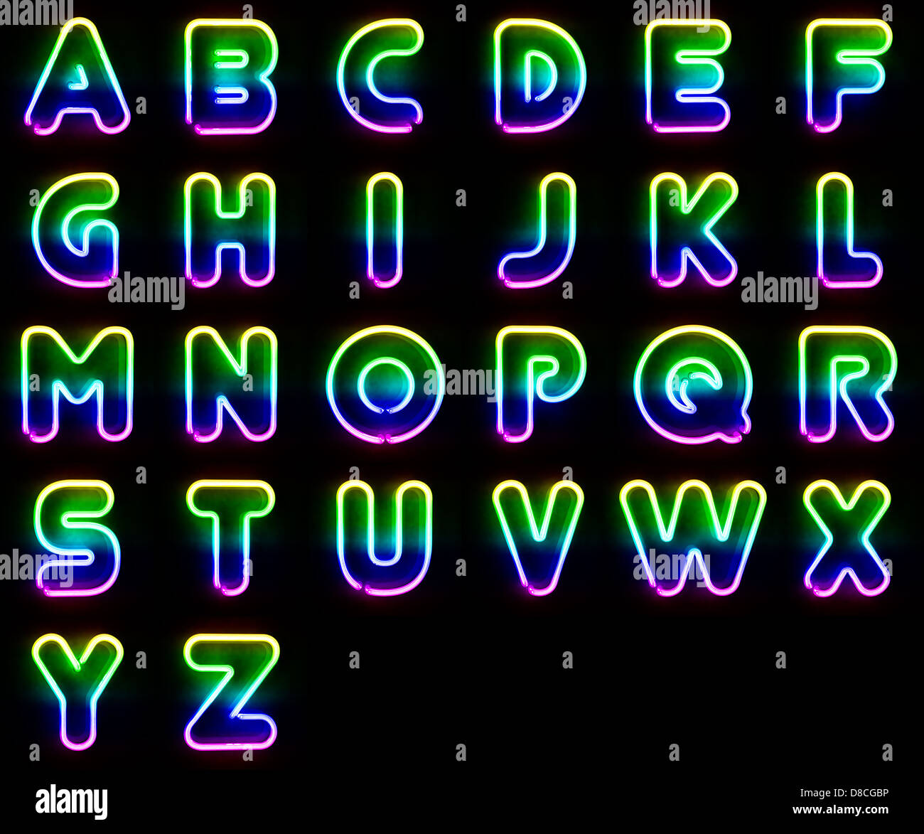 Neon Alphabet High Resolution Stock Photography and Images - Alamy