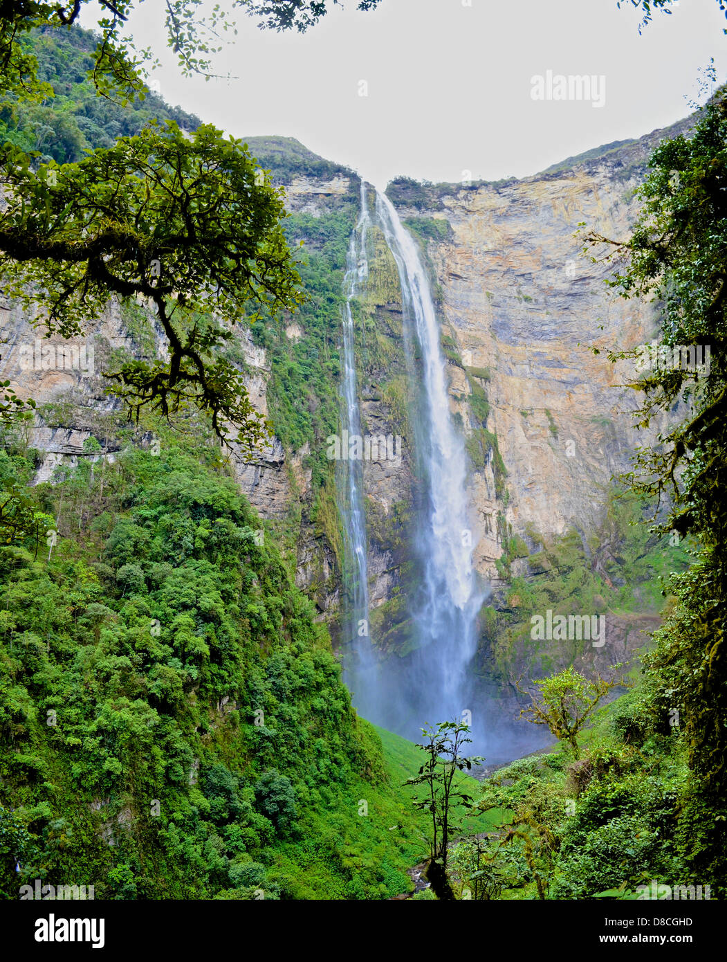 Gocta waterfall, 771m high. Chachapoyas, Amazonas, Peru Stock Photo - Alamy