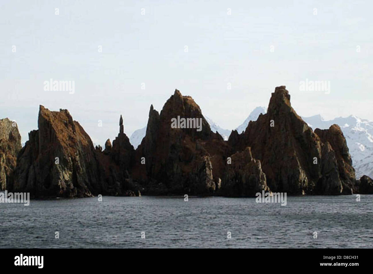 A dramatic rock formation at Cathedral Point, featuring a tall spire ...