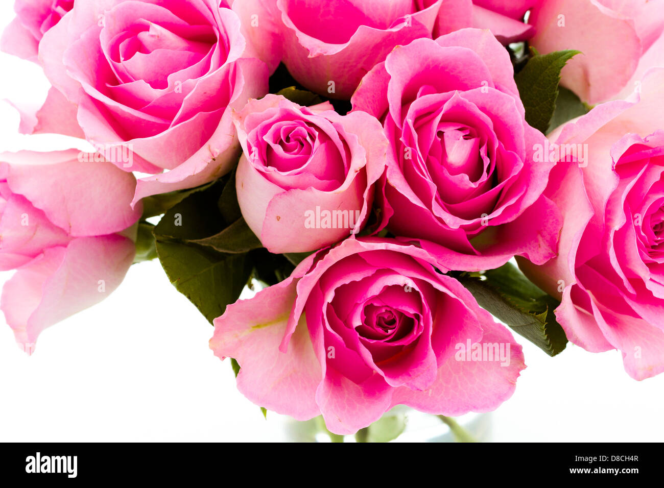 Small bouquet of fresh pink roses Stock Photo - Alamy