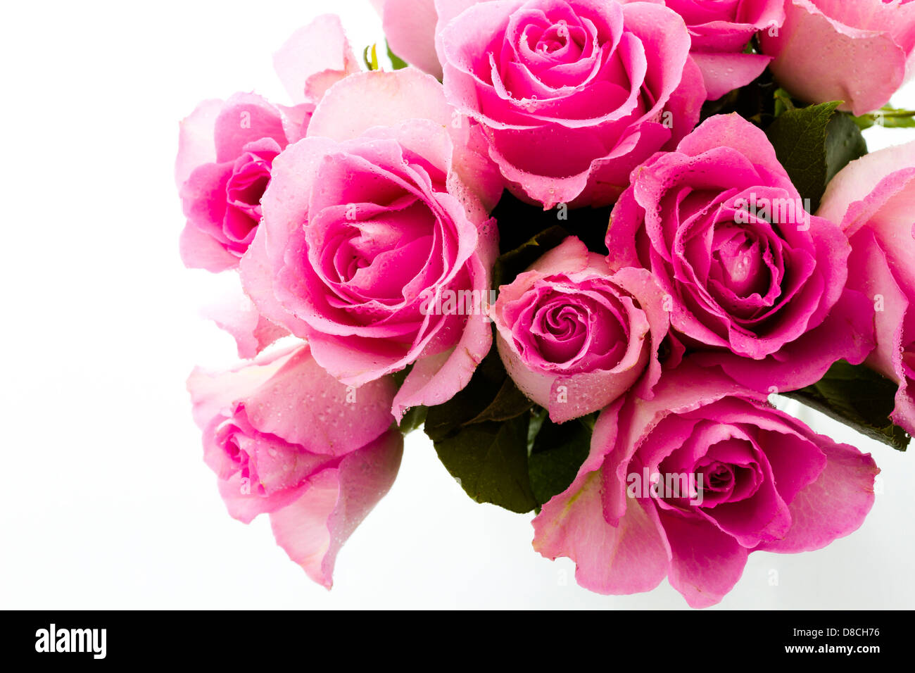 Small bouquet of fresh pink roses Stock Photo - Alamy