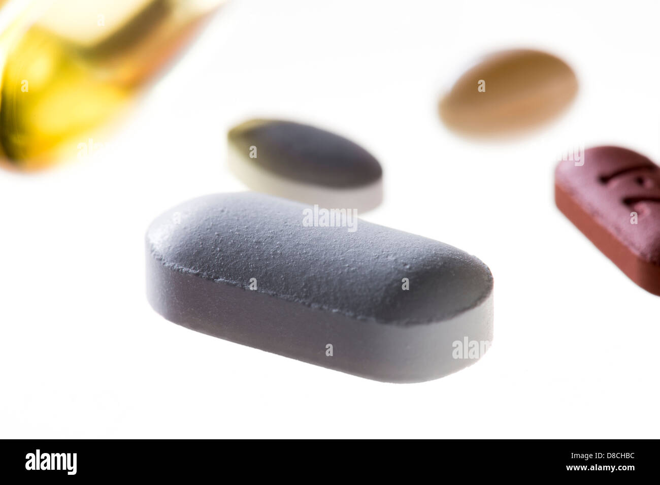 Medicine Pills & Vitamin Tablets Stock Photo - Alamy