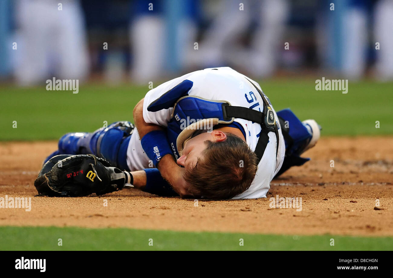 May 24, 2013 Los Angeles, CA.Los Angeles Dodgers catcher A.J. Ellis #17 ...