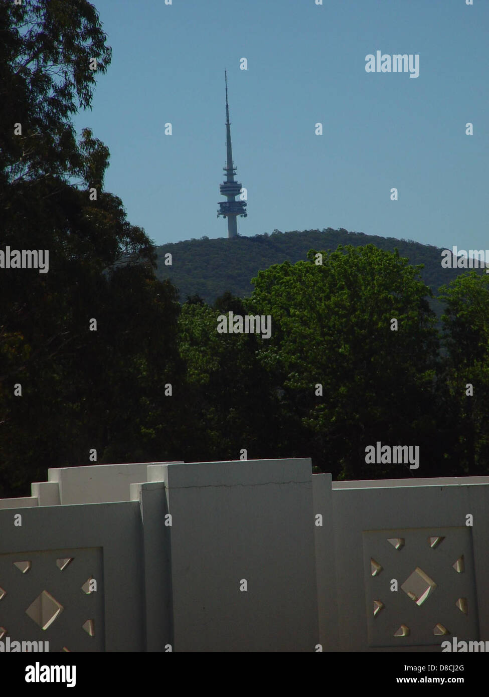 Crashed spaceship communications tower canberra Stock Photo - Alamy