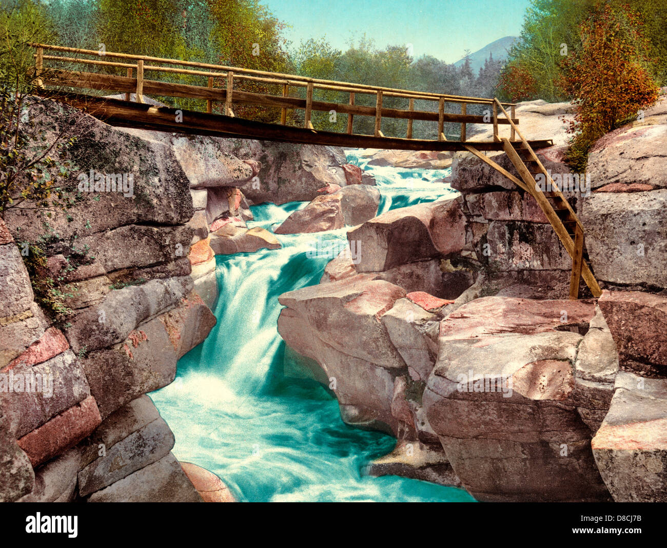 Upper Falls of the Ammonoosuc, White Mountains, New Hampshire, circa ...