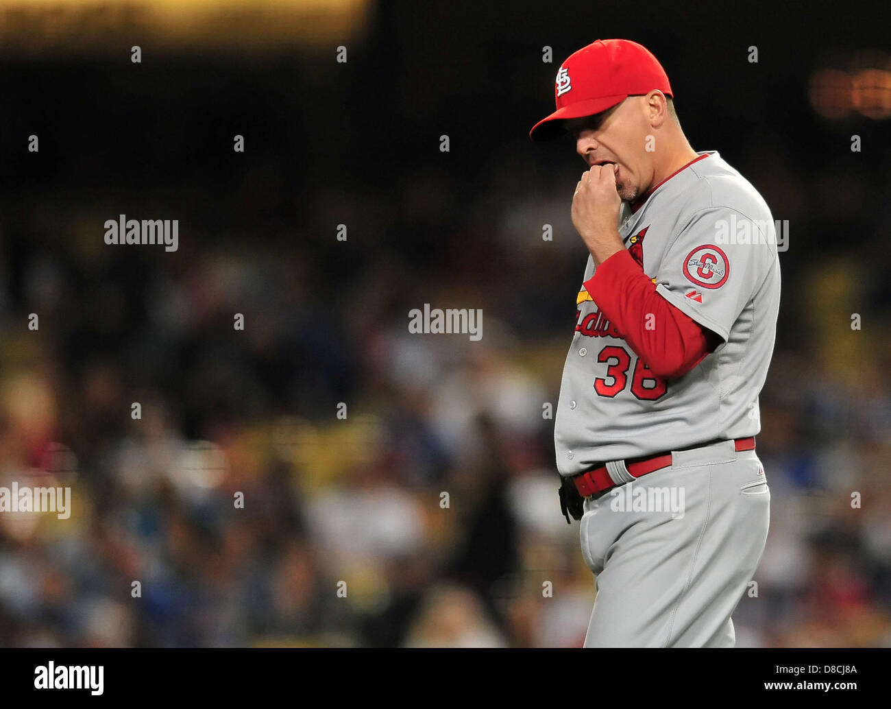 May 24, 2013 Los Angeles, CA.St. Louis Cardinals relief pitcher Randy ...
