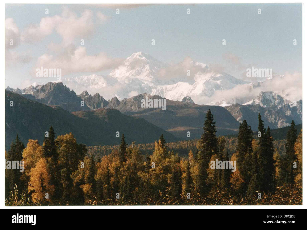 A scenic view of Denali (formerly Mount McKinley), the tallest mountain ...