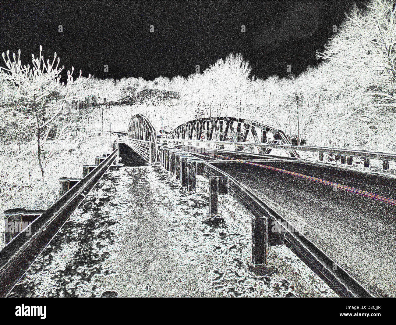 Old metal bridge Stock Photo - Alamy