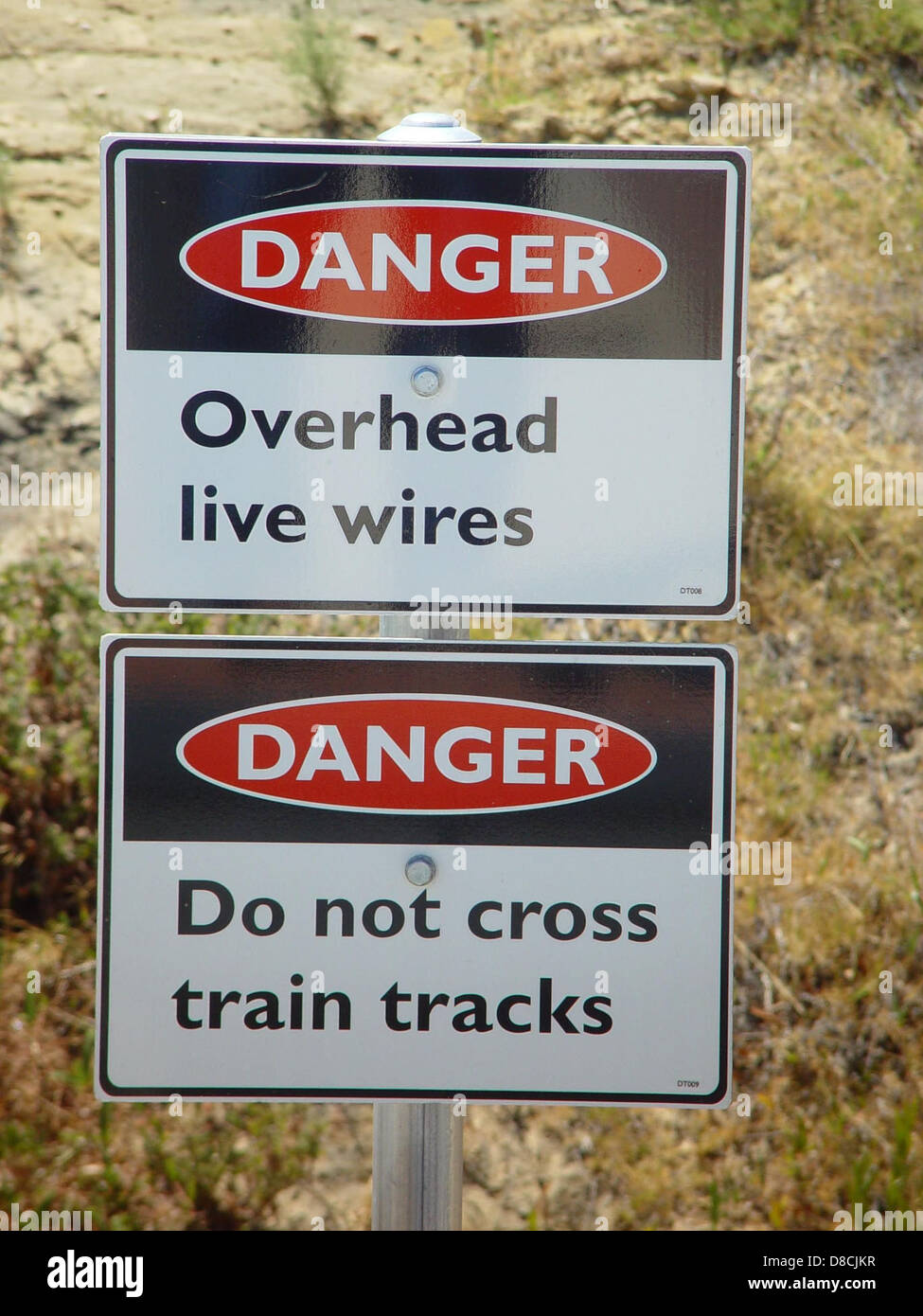 A warning sign clearly indicating the safety instruction: ‘Do not cross ...