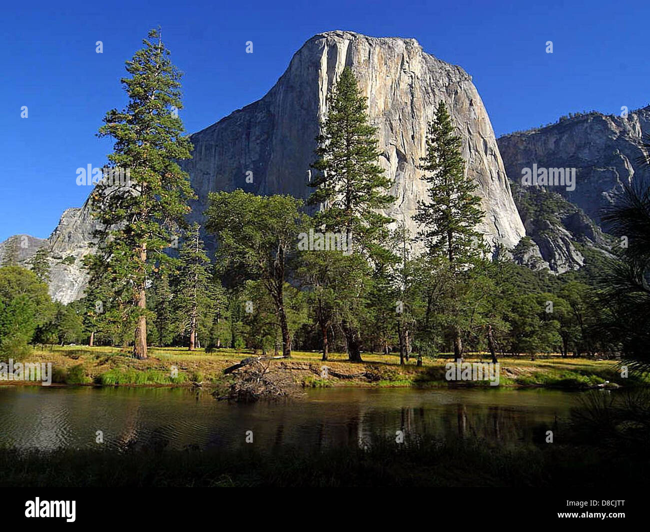 El Capitan, a famous granite monolith, stands tall in Yosemite National ...