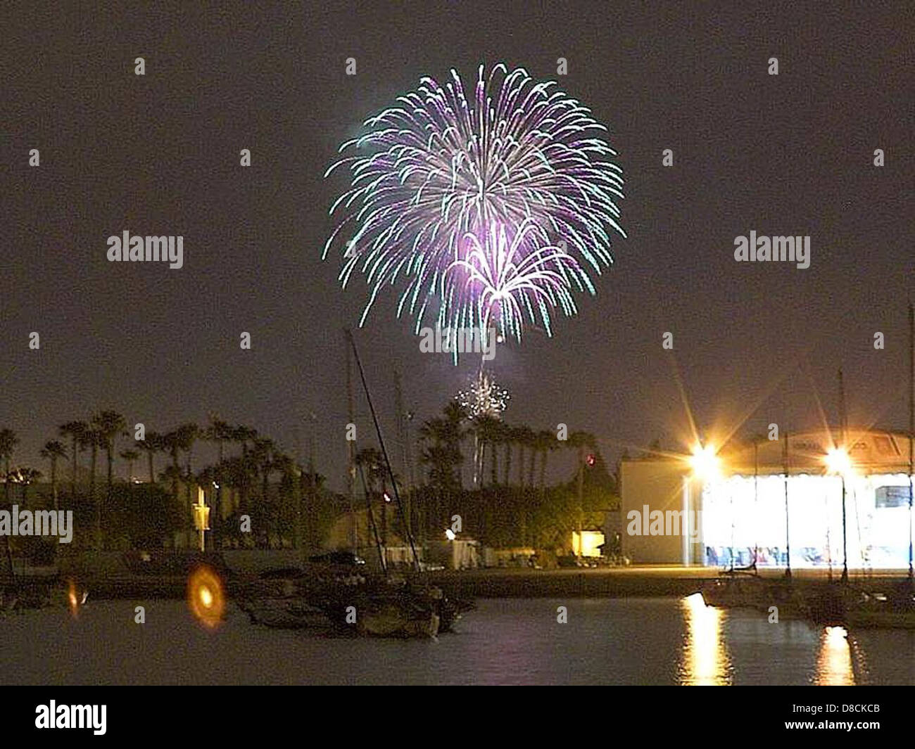 Fireworks night explosions Stock Photo - Alamy