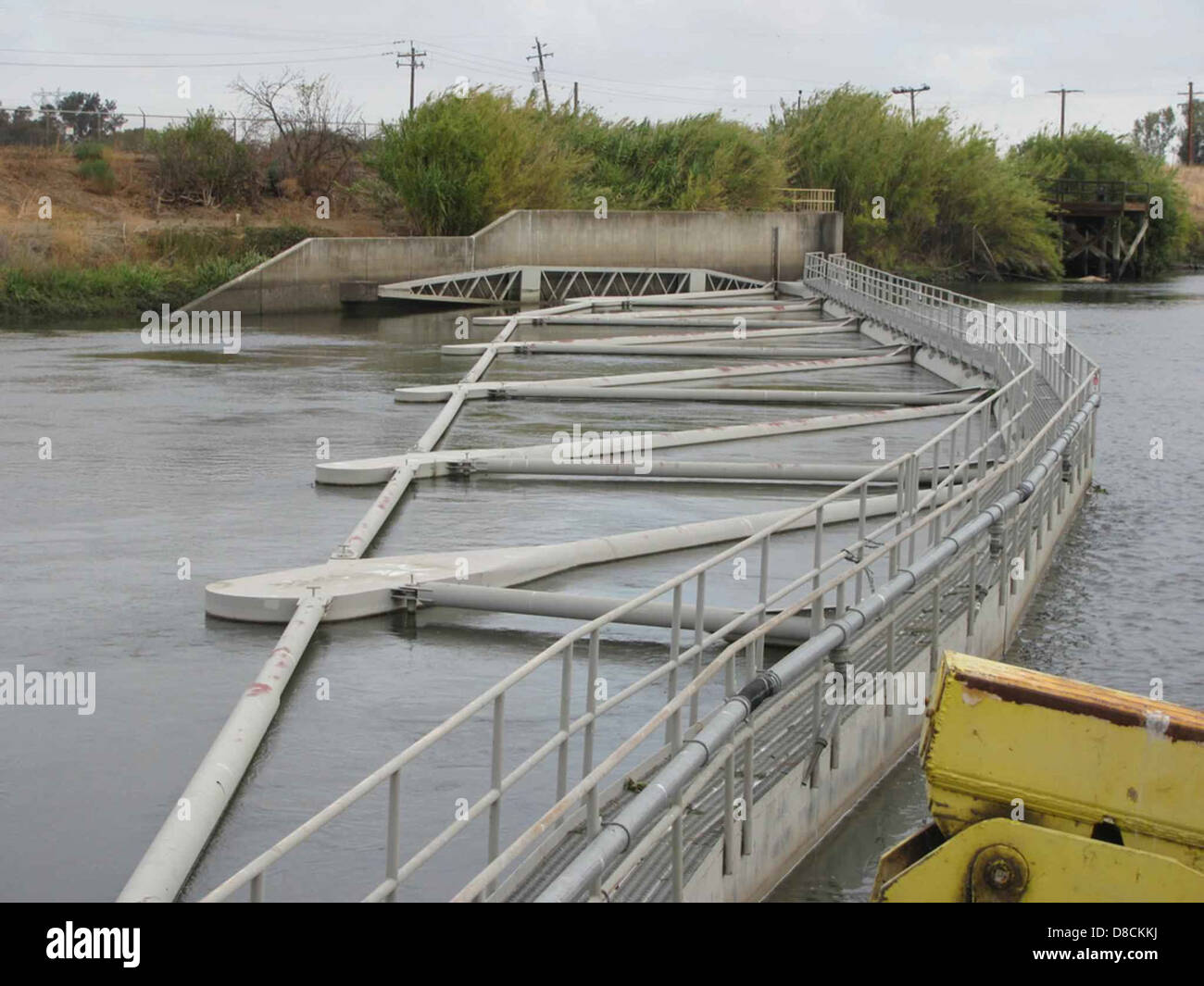 A fish processing facility located on water, with structures designed ...
