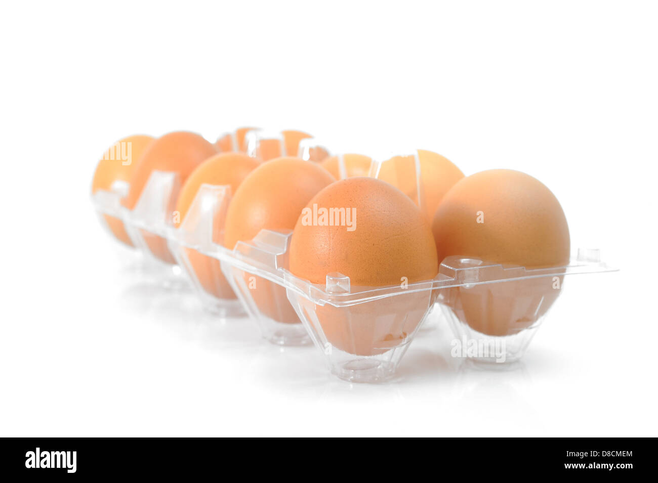 Ten eggs in plastic pack Stock Photo - Alamy