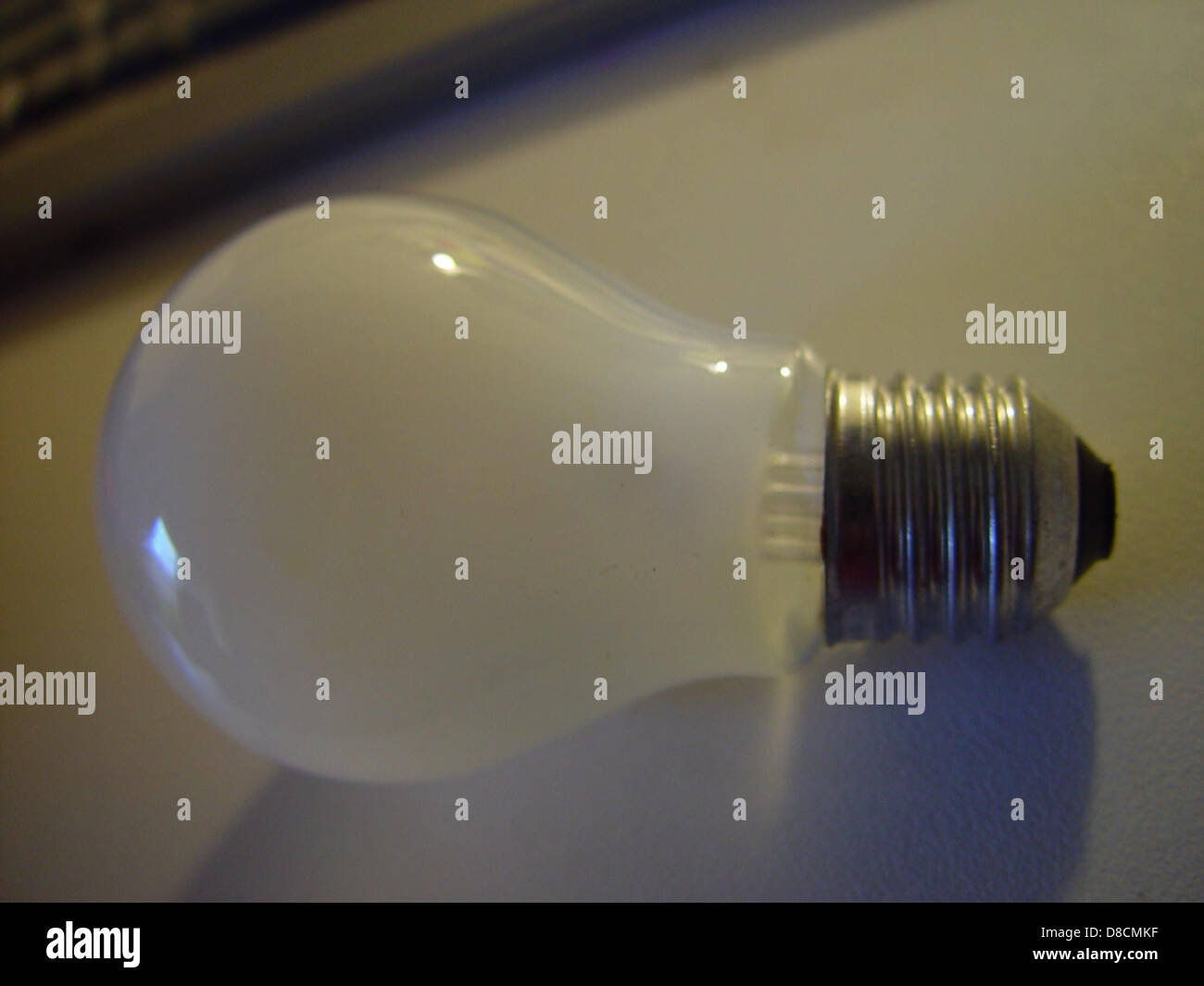A frosted light globe with a screw fitting, designed for use in ...