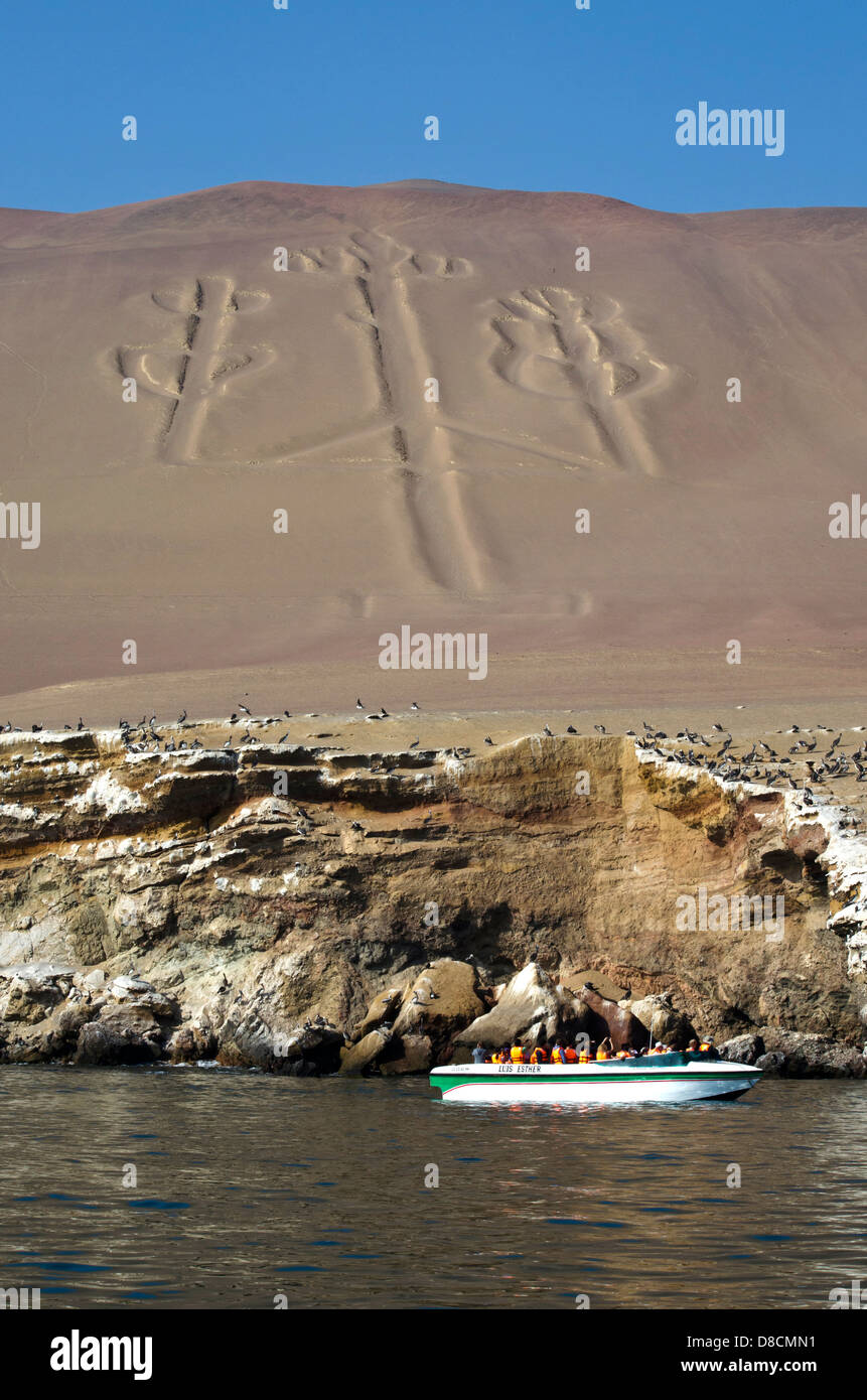 Paracas National Reserve. Paracas Candelabro geoglyph. Paracas culture ...