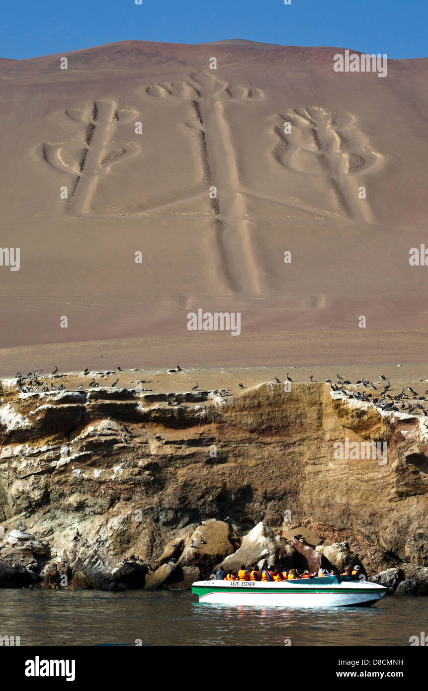 Paracas National Reserve. Paracas Candelabro geoglyph. Paracas culture ...