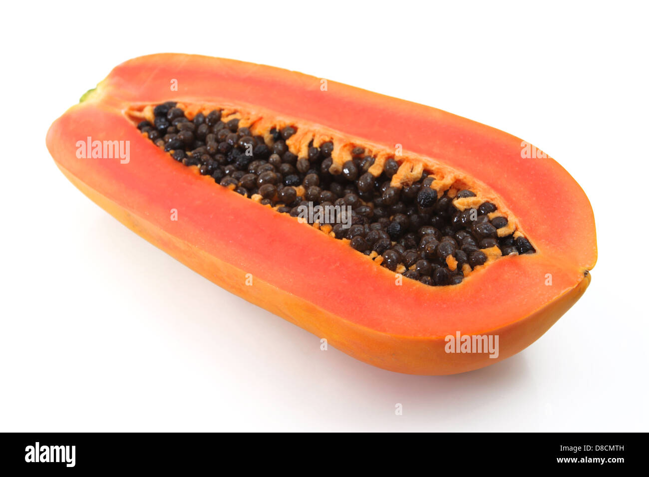 Papaya Isolated on White Stock Photo - Alamy