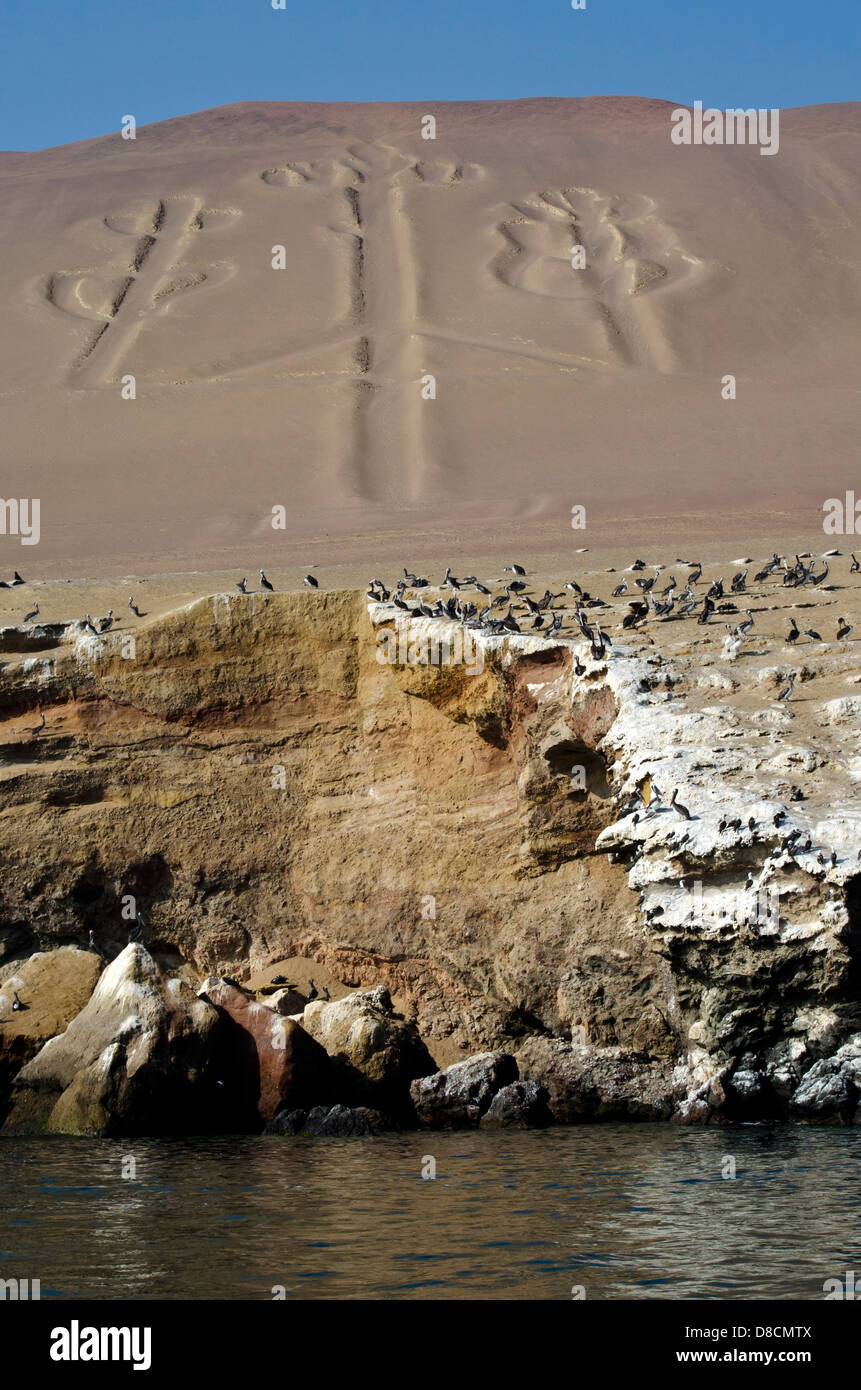 Paracas National Reserve. Paracas Candelabro geoglyph. Paracas culture ...