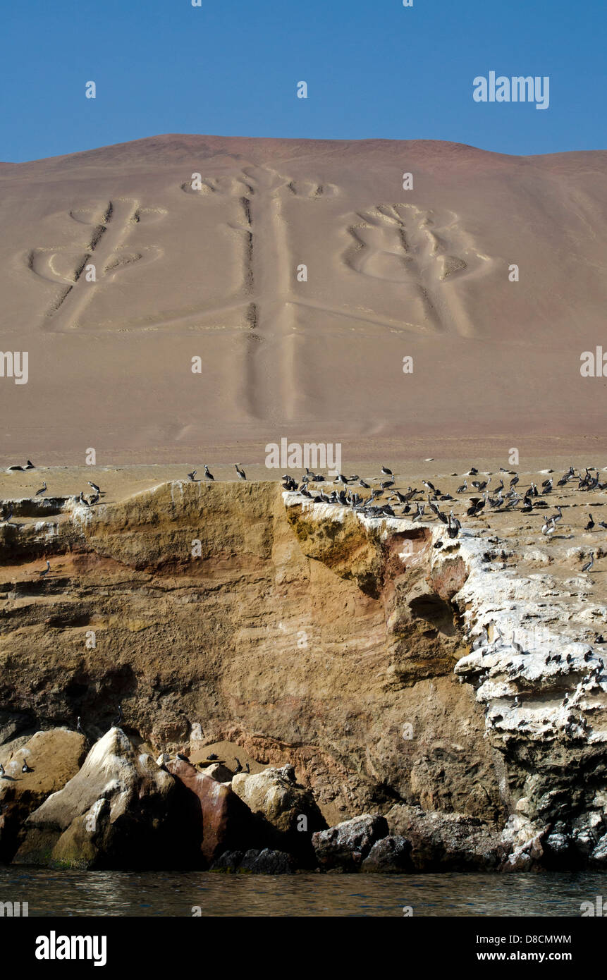 Paracas National Reserve. Paracas Candelabro geoglyph. Paracas culture ...