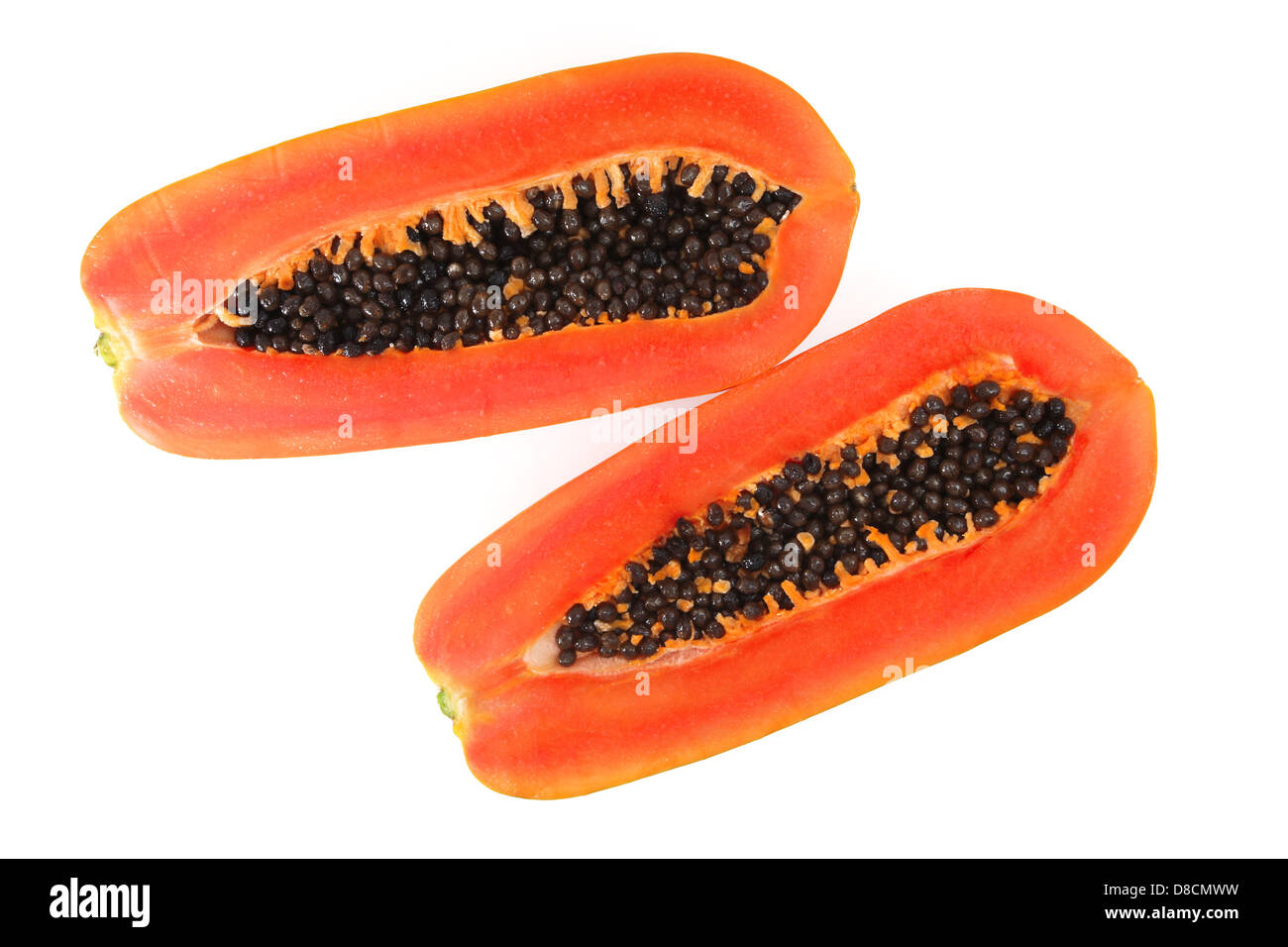 Papaya Isolated on White Stock Photo - Alamy