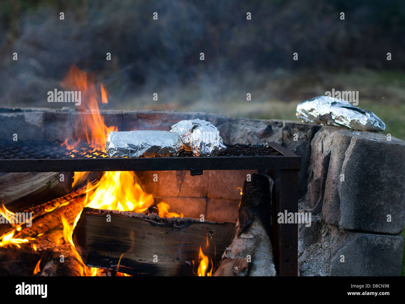 outside barbecue cooking Stock Photo - Alamy