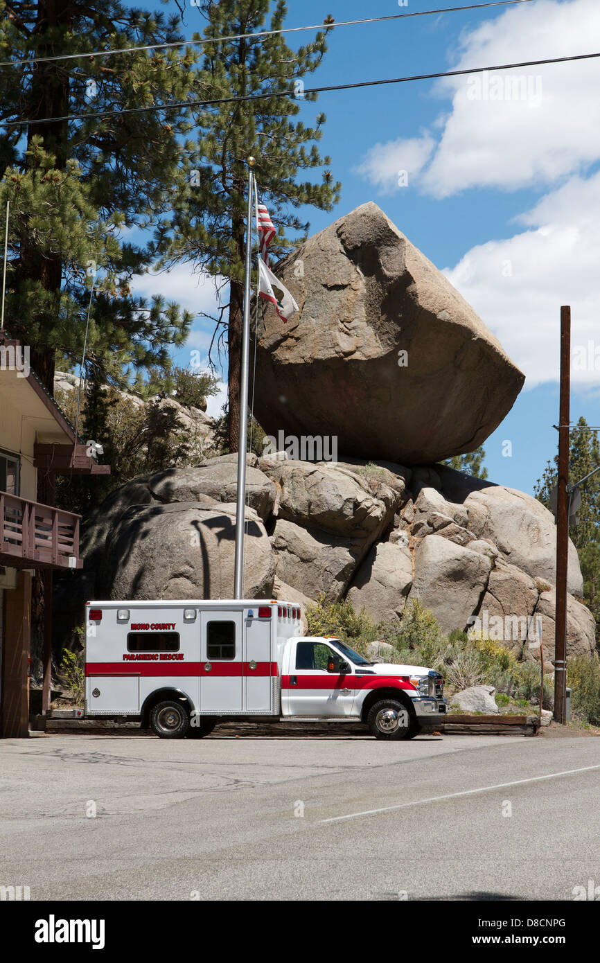 June Lake fire department and paramedics building in the Sierra Nevada ...