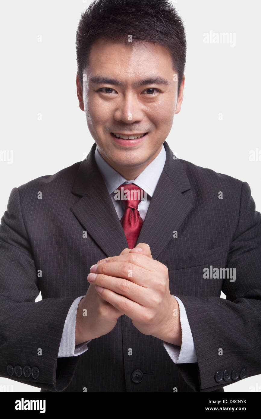Businessman bowing front view hi-res stock photography and images - Alamy
