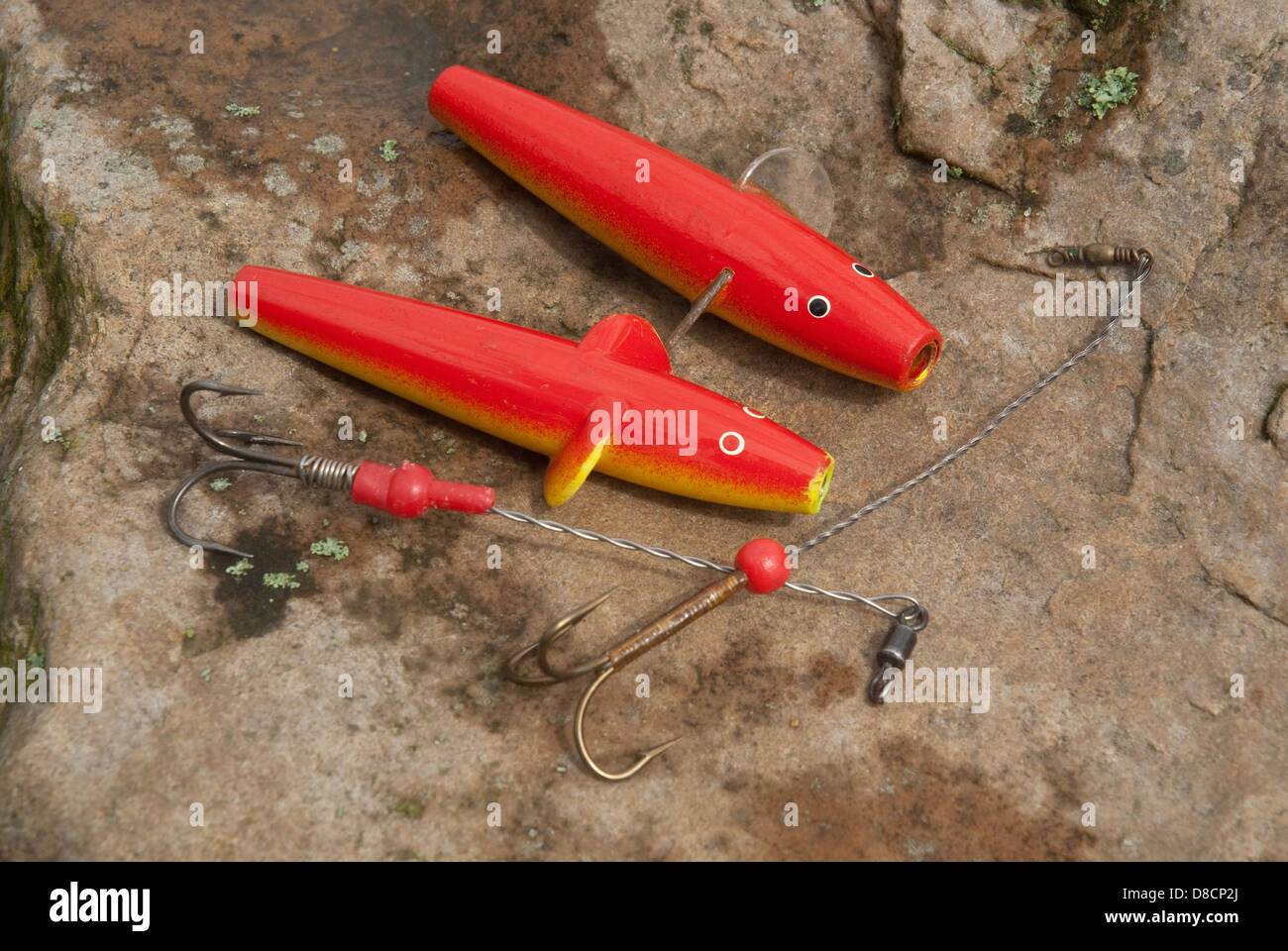A selection of vintage Devon Minnow fishing lures Stock Photo - Alamy