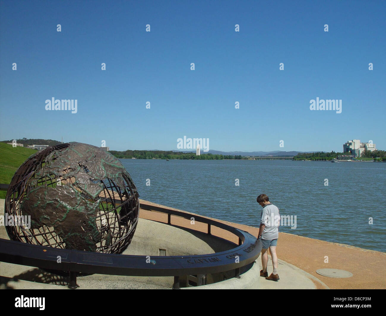 A stock photo of a hollow globe showing the world map. The globe is ...
