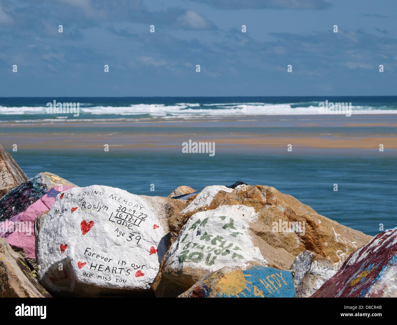 Painted rocks with messages hi-res stock photography and images - Alamy