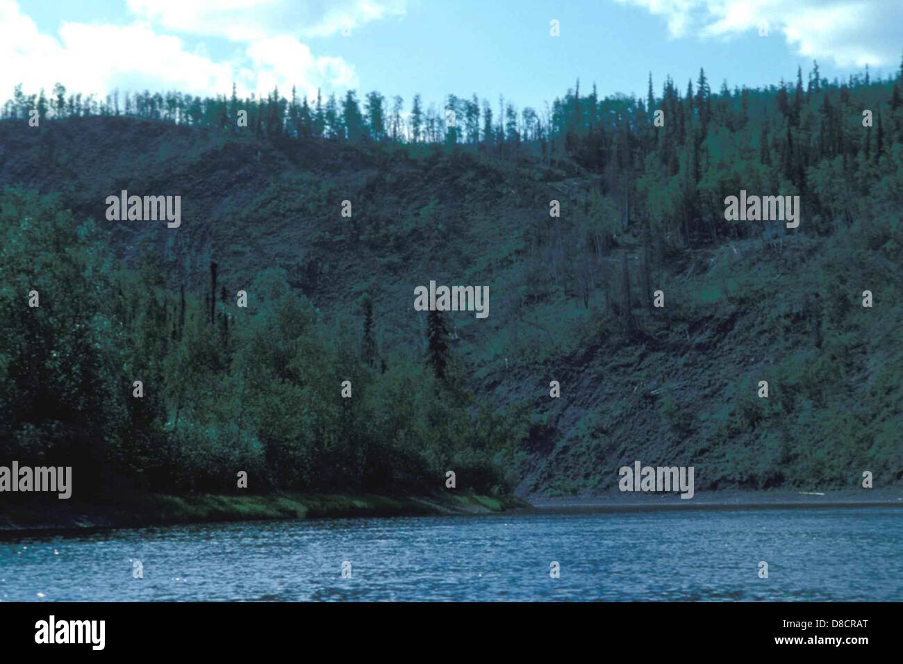 A panoramic view of Kanuti Canyon in summer, displaying its rugged ...