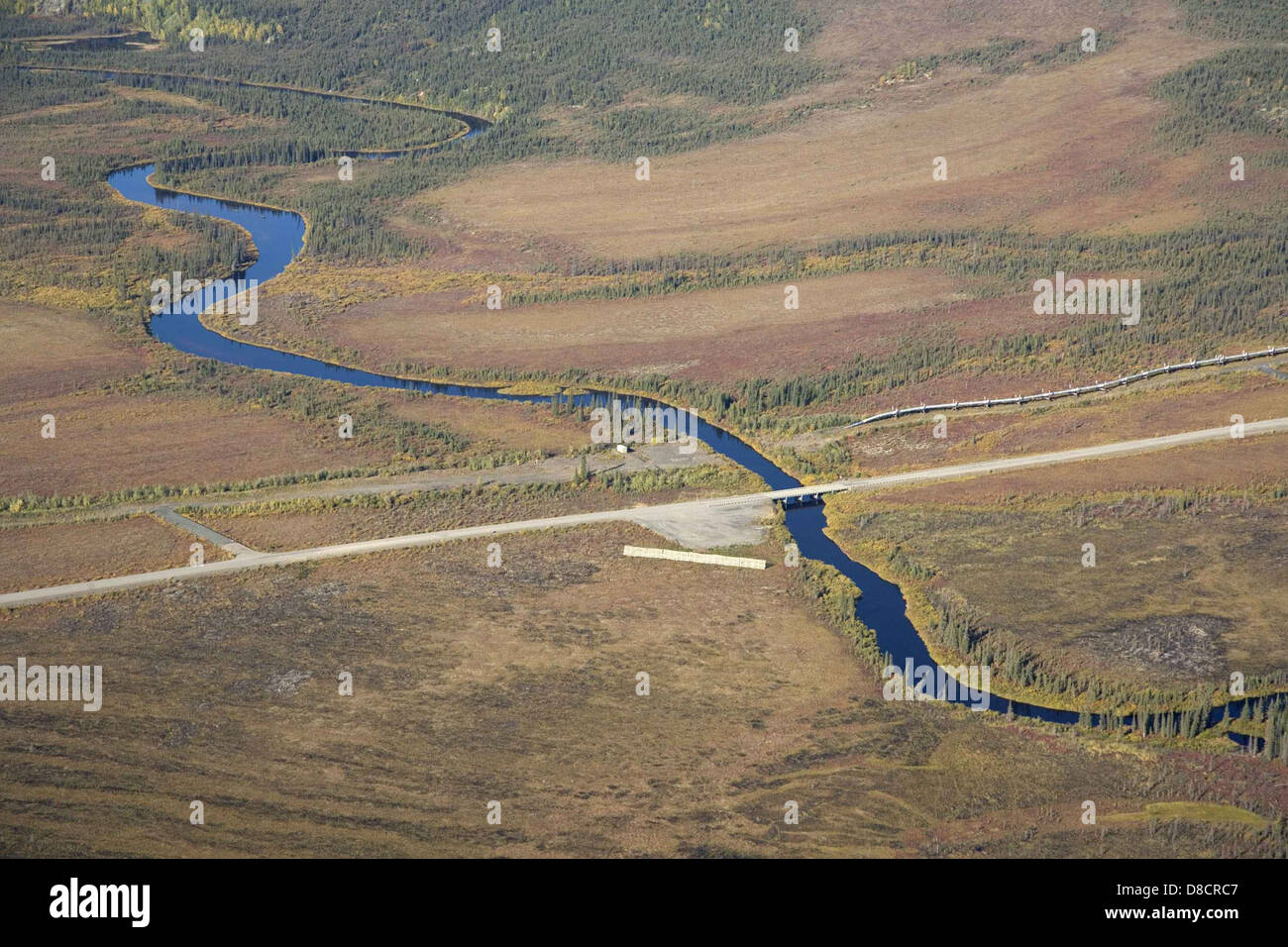 The Kanuti River flows near the Dalton Highway and the Trans-Alaska ...