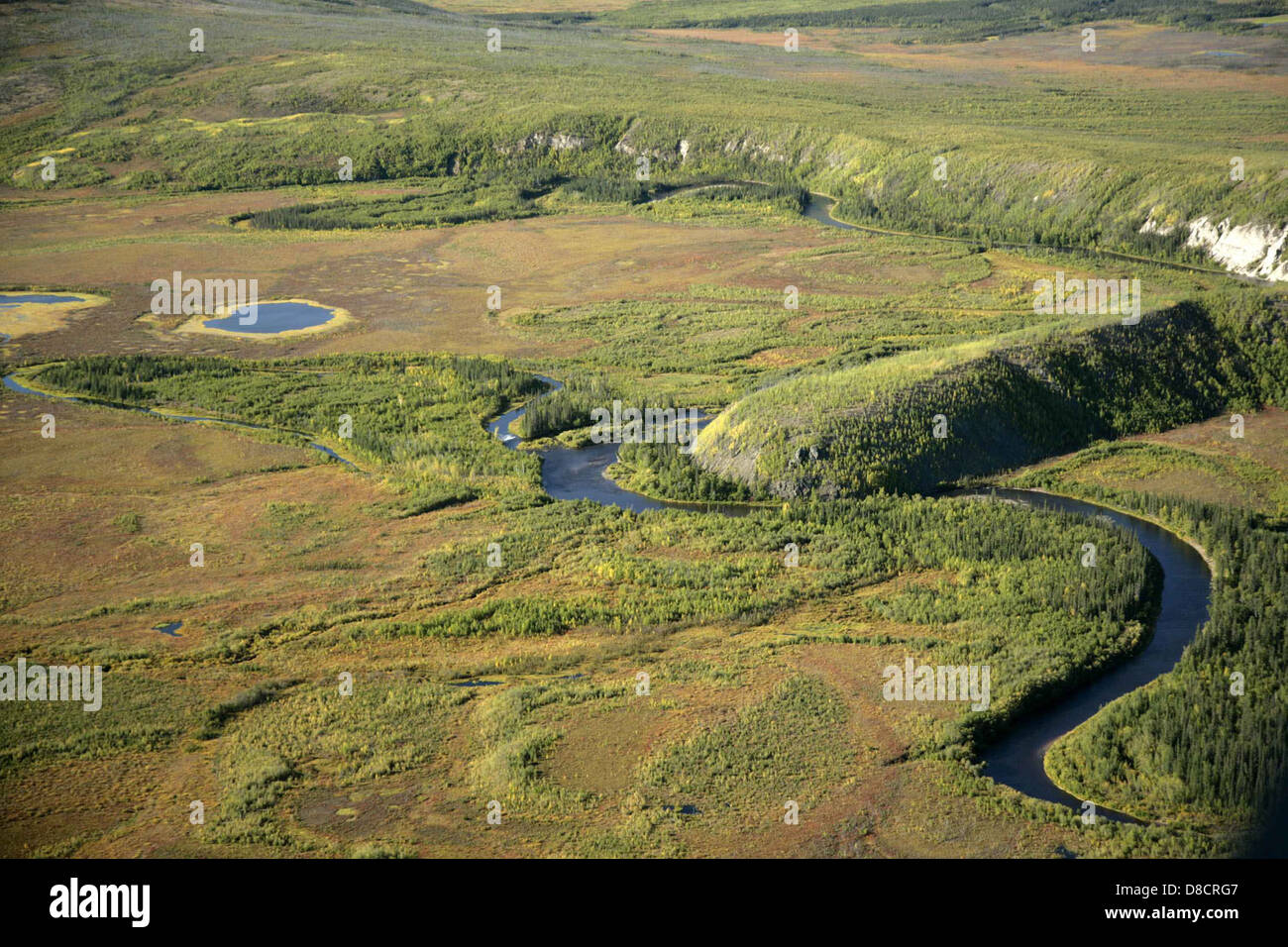 Kanuti river glacial features east boundary of Kanuti national wildlife ...