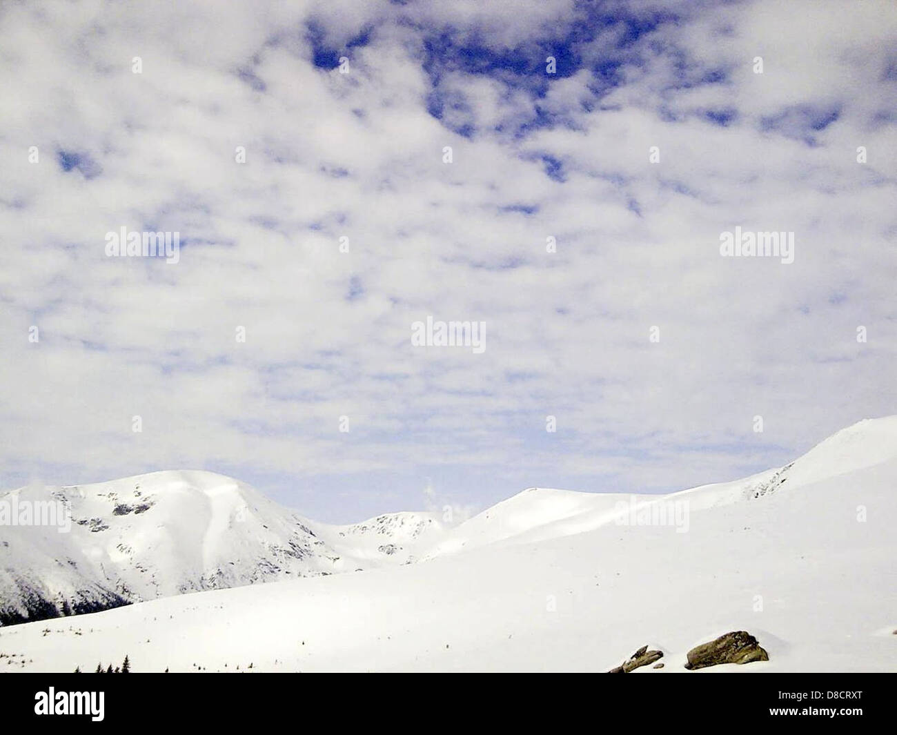 Landscape snow on mountain Stock Photo - Alamy