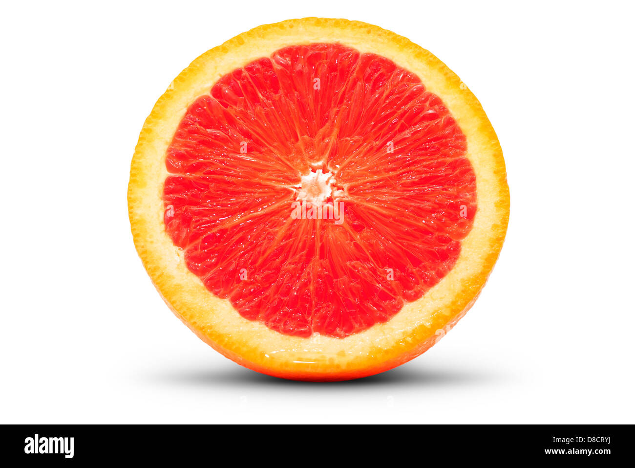 Perfect slice of grapefruit isolated on white background Stock Photo ...