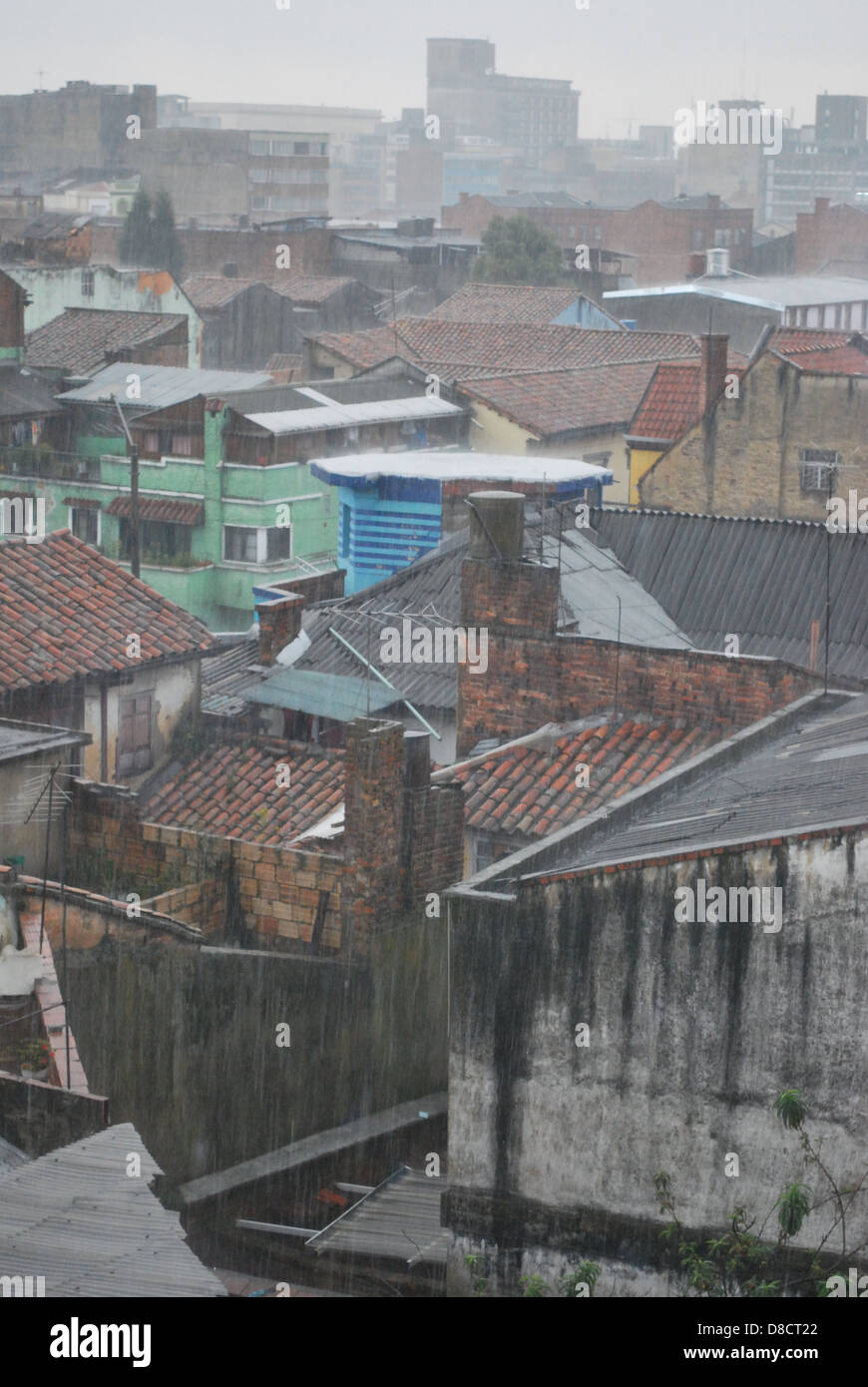 view from a window over rooftops Stock Photo - Alamy