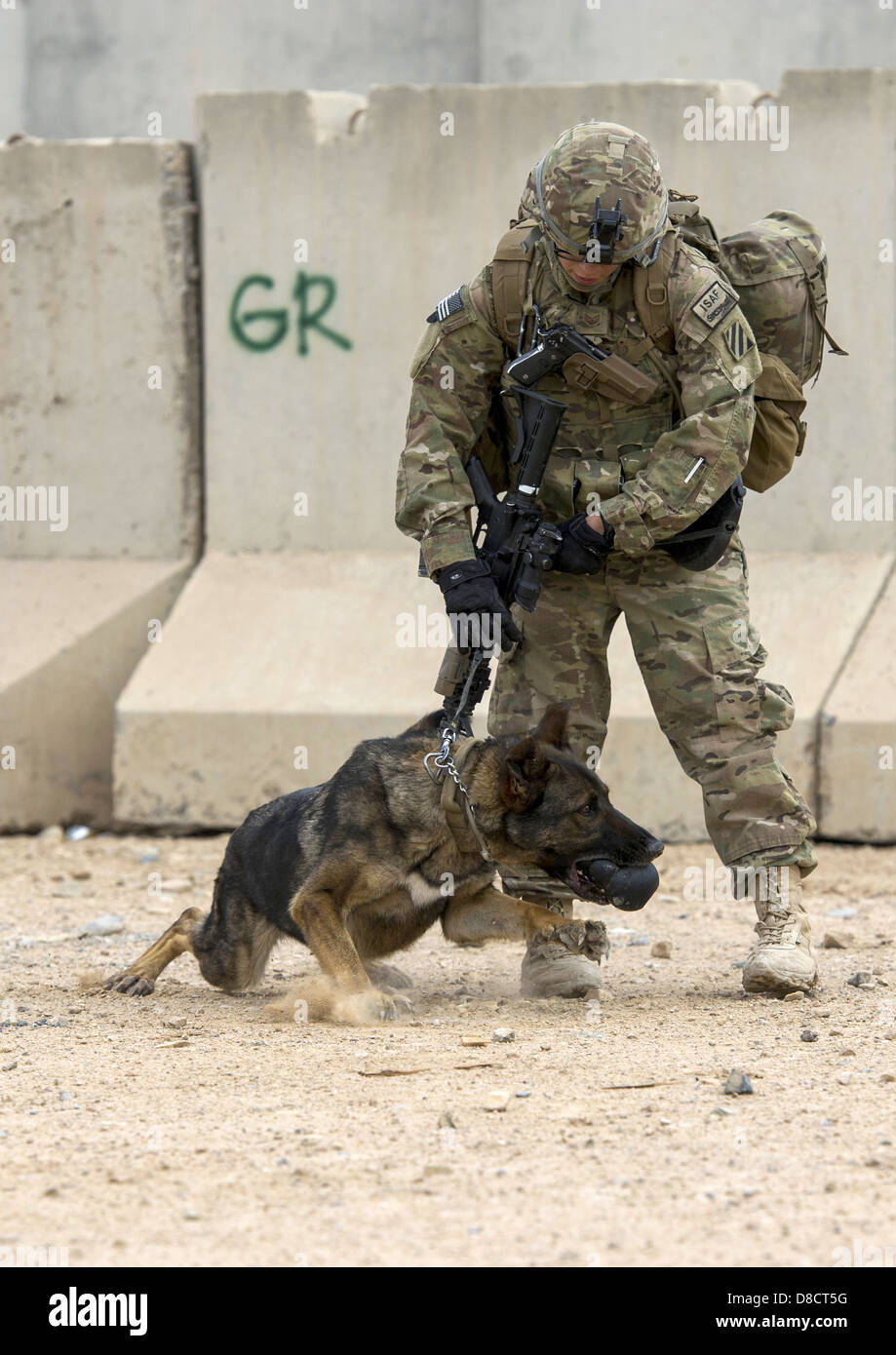 US Air Force Staff Sgt. Melissa Orozco a military working dog handler ...