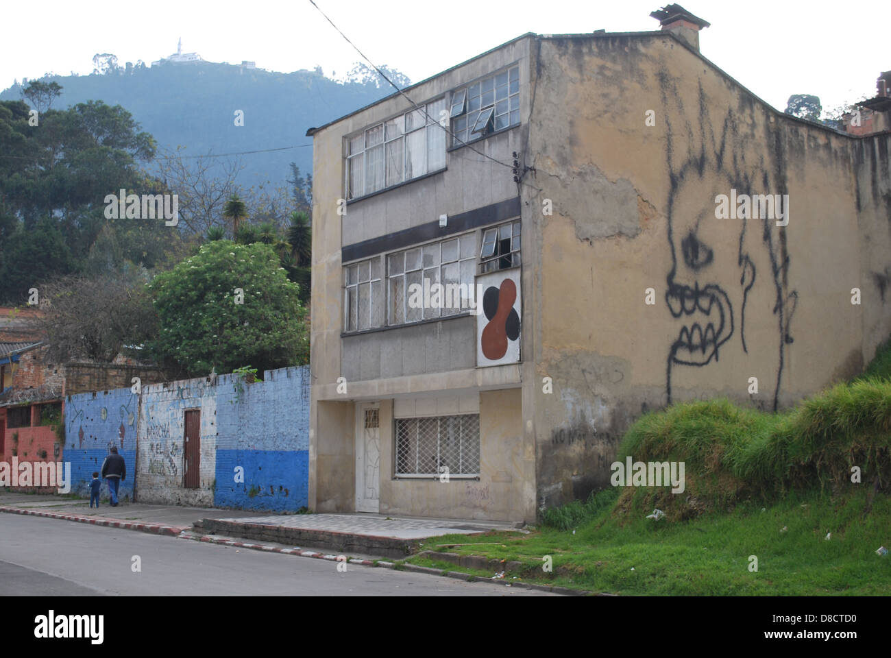 paint thrown onto the side of a detached house Stock Photo - Alamy