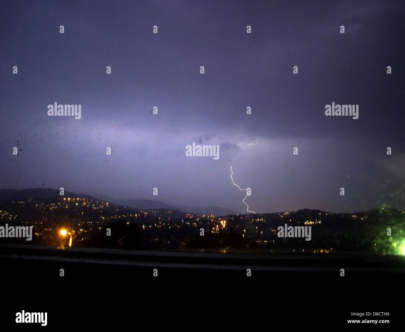 This image shows various lights illuminating the night, whether from ...