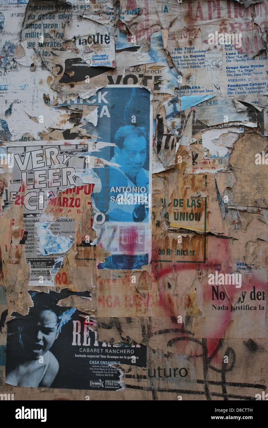 ripped and torn posters make a collage Stock Photo - Alamy