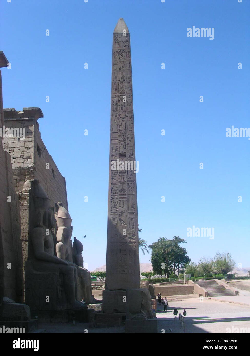 The Luxor Temple obelisk, a historic monument located in Egypt, is made ...