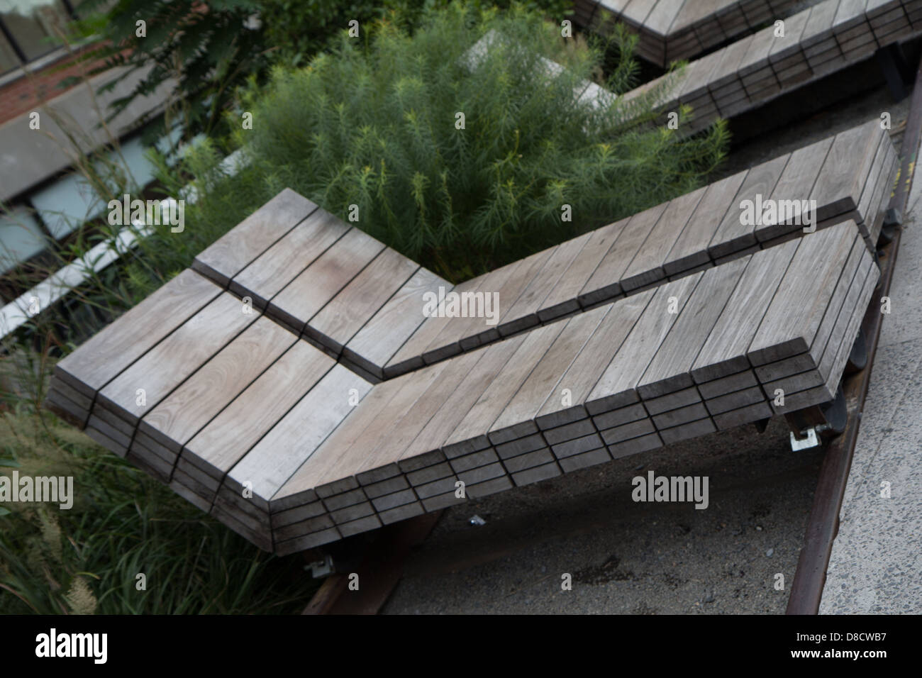 Train freight high line stroll floor seating area relaxing Manhattan ...