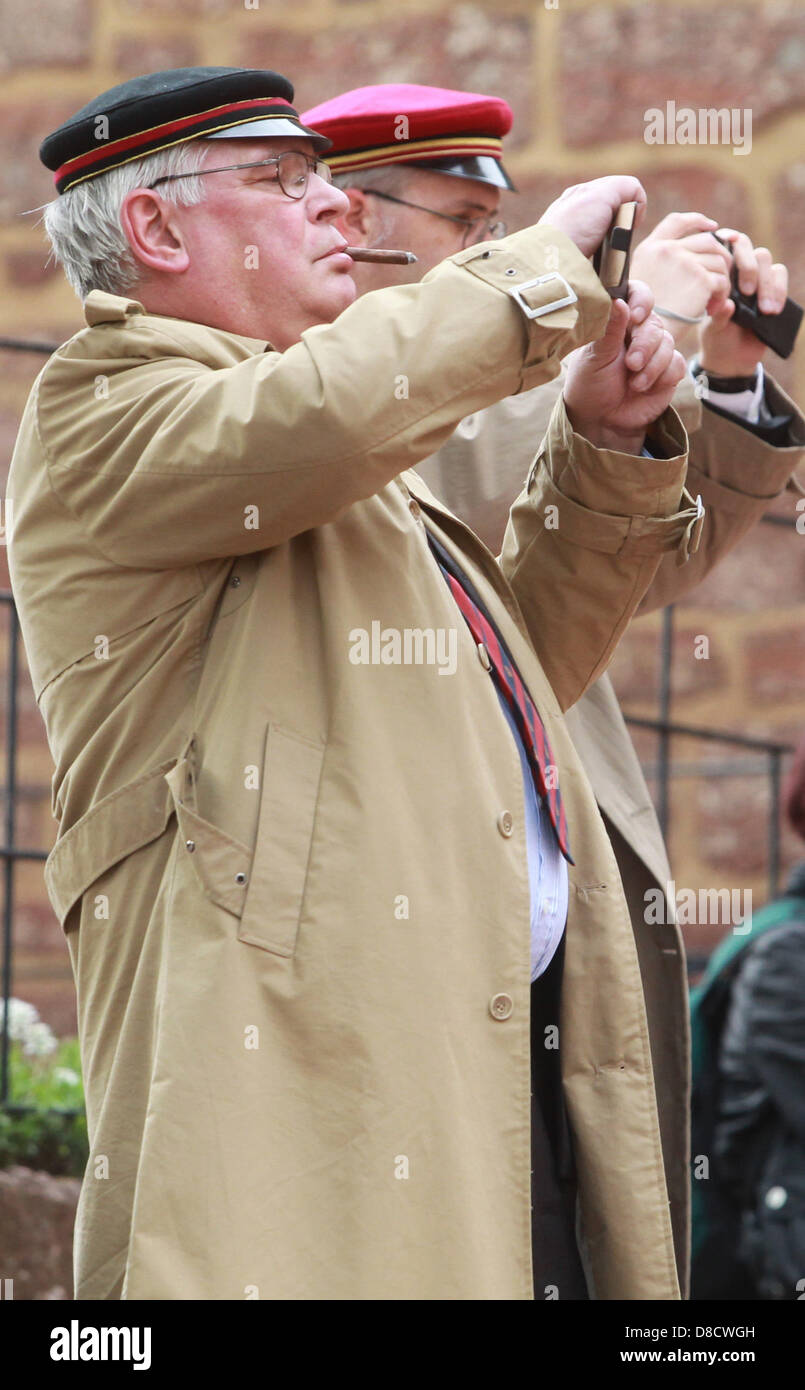 Members of different fraternities take pictures at the inner court yard ...