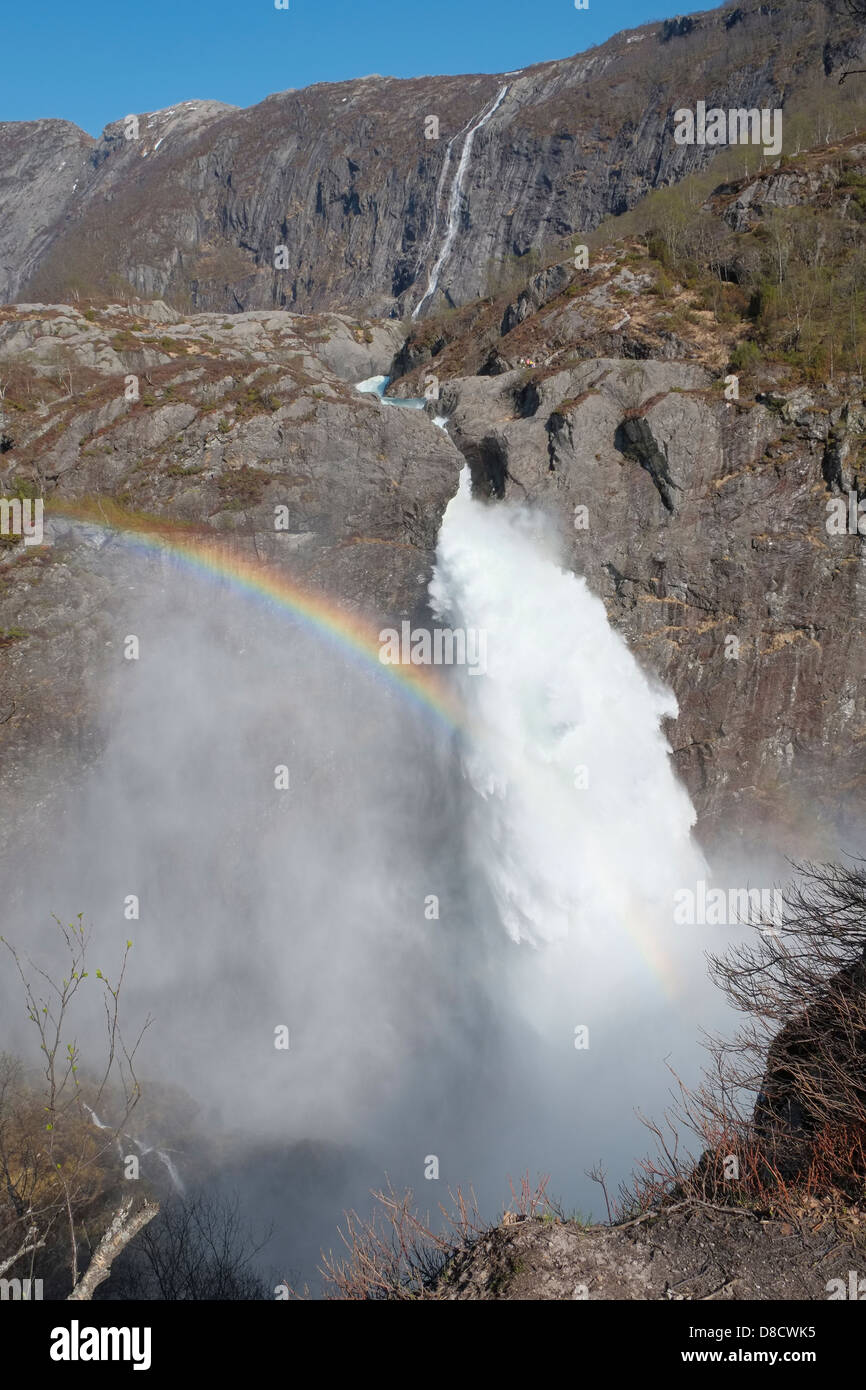 The Månafossen waterfall, Rogaland, Norway Stock Photo - Alamy