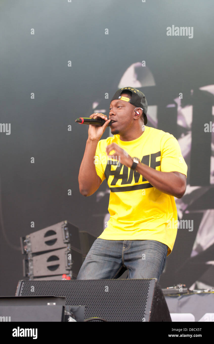 Rapper Dizzee Rascal at Radio1's One Big Weekend had the crowd jumping ...