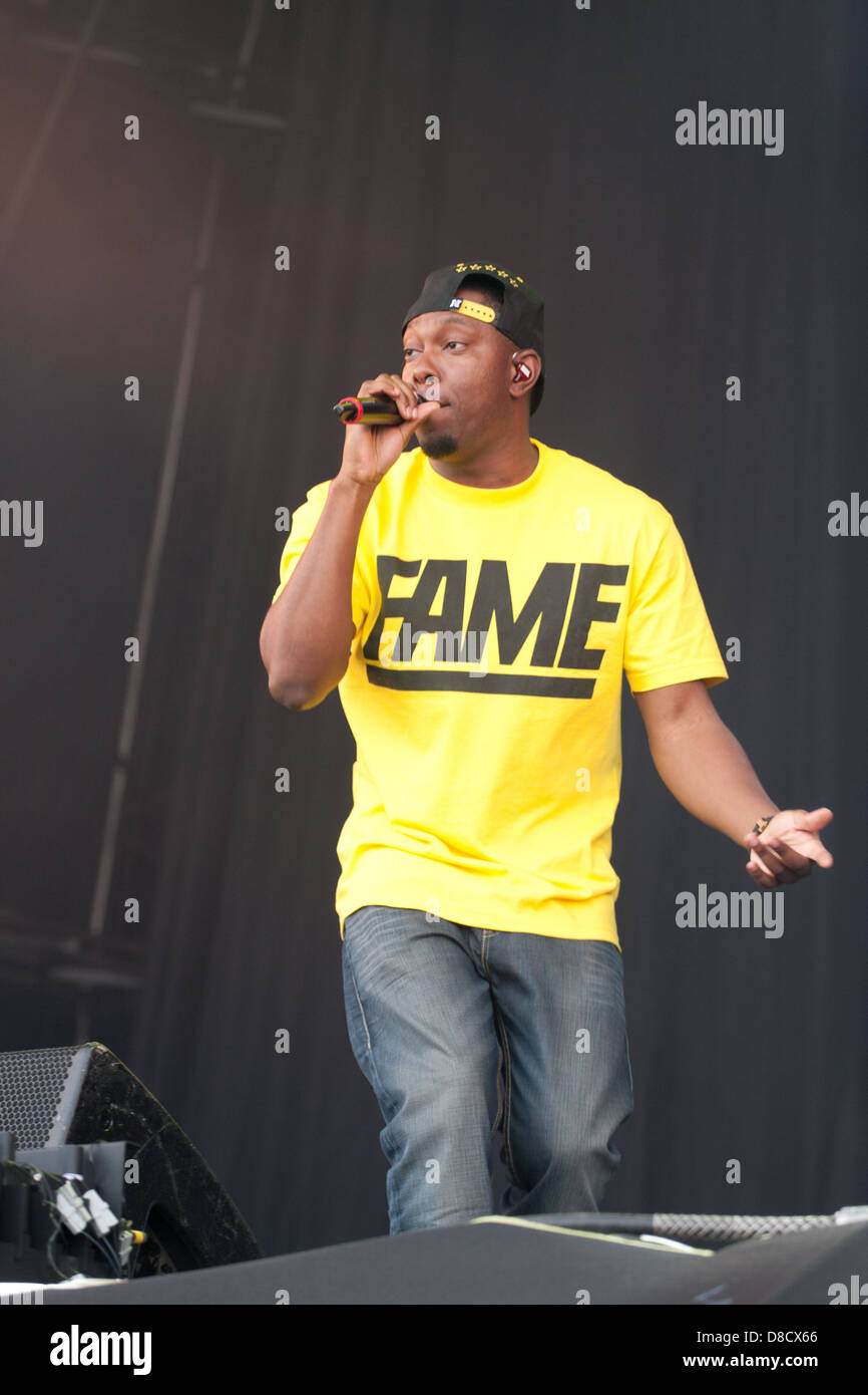 Rapper Dizzee Rascal at Radio1's One Big Weekend had the crowd jumping ...