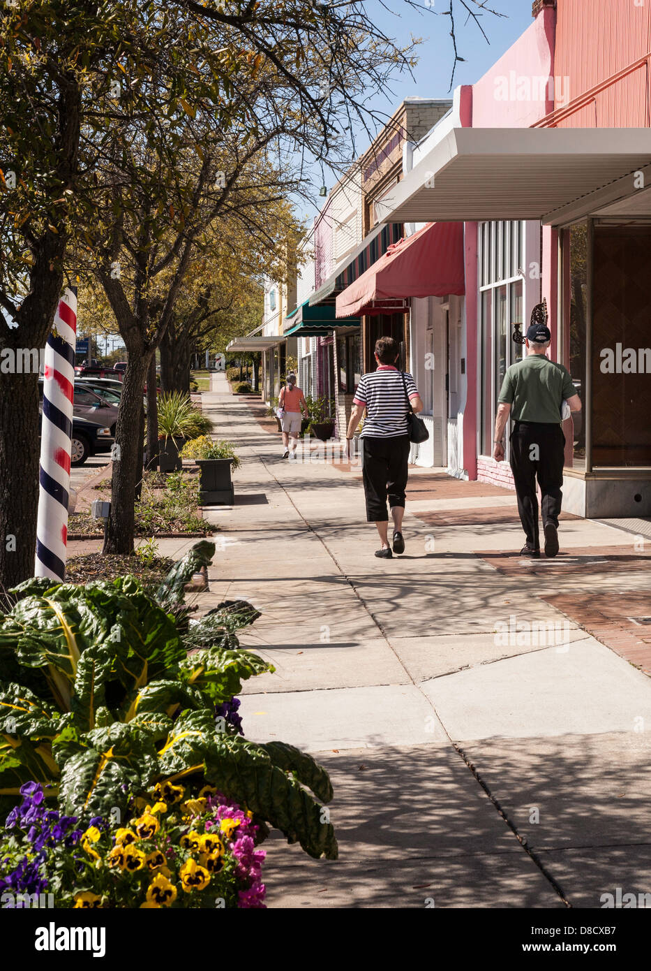 Couple Walking on Front Street, Historic District, Georgetown, SC Stock ...